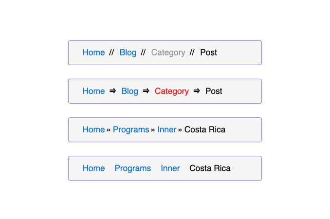 45 CSS Breadcrumb Examples
